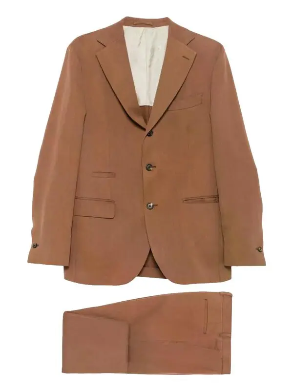 Eleventy Single-breasted Suit - Brown