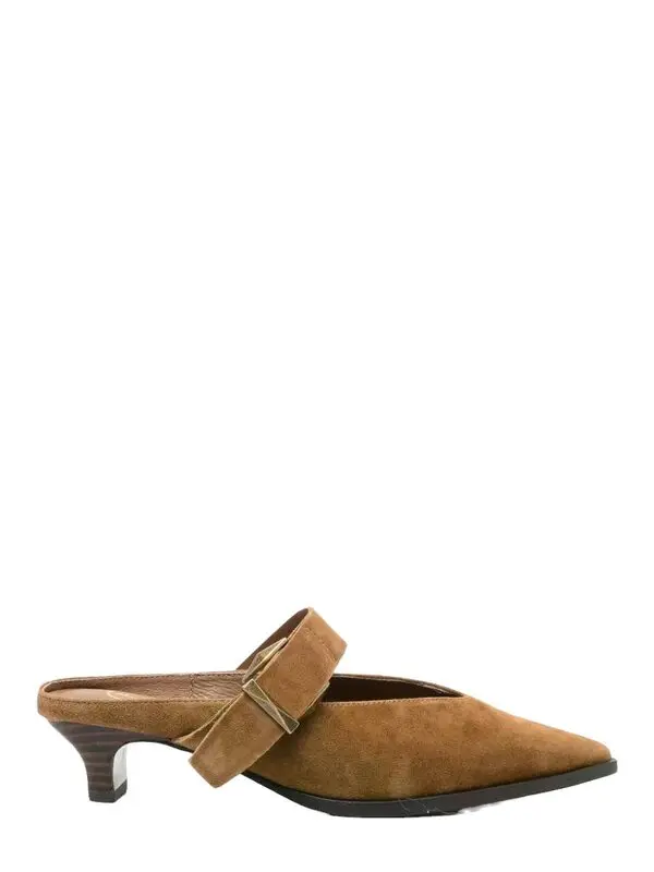 Ash Tessa Buckle-strap Mules - Brown