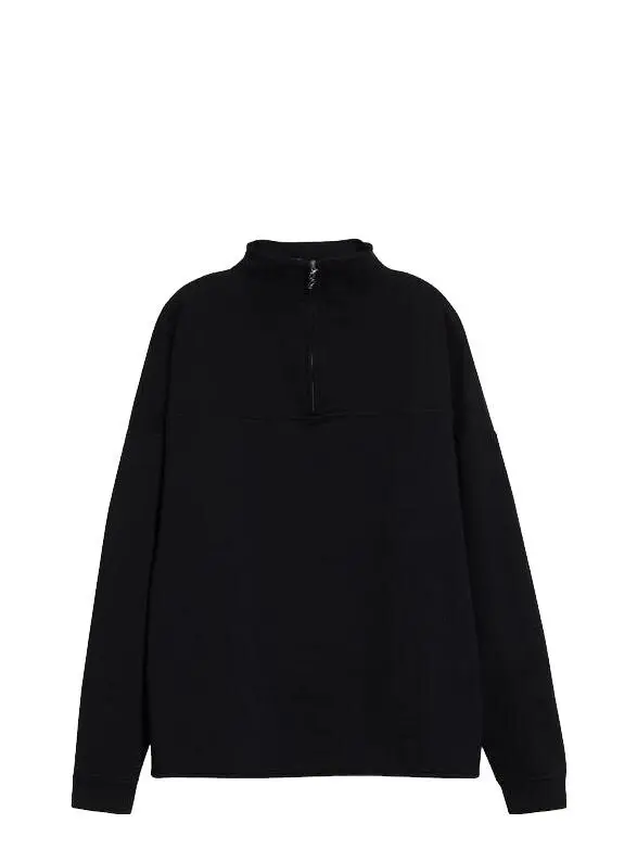 Jacquemus The Rond Carré Half Zip Sweatshirt - Black