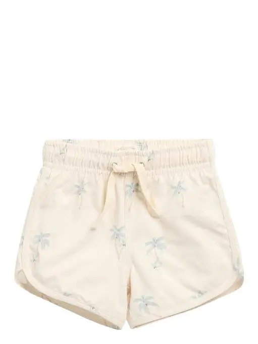 RYLEE + CRU Palm Print Swim Trunks - Natural