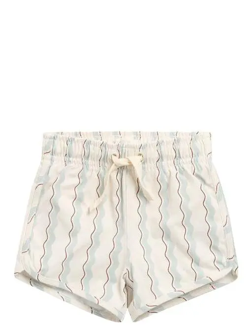 RYLEE + CRU Wave Stripe Swim Trunks - Natural