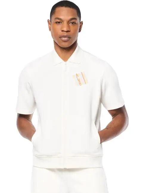 SERGIO TACCHINI Urso Short Sleeve Track Jacket - Gardenia