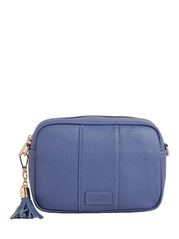 POM POM LONDON City Crossbody Bag - Lupin Blue