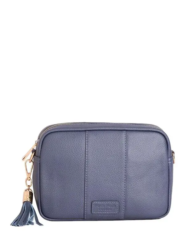 POM POM LONDON City Crossbody Bag - Slate Blue