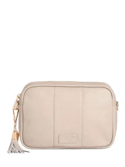 POM POM LONDON City Crossbody Bag - Stone