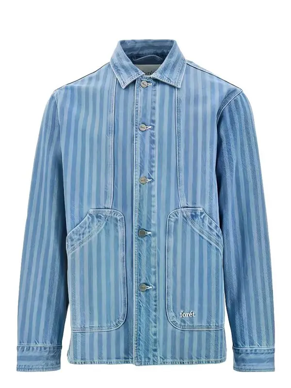 FORET Herringbone Denim Jacket - Blue