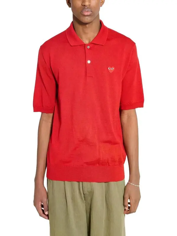 Comme Des Garçons Play Heart-logo T-shirt - Red