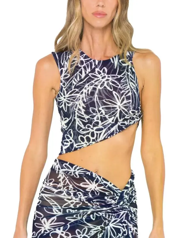 JBQ Araminta Cropped Top - Blue