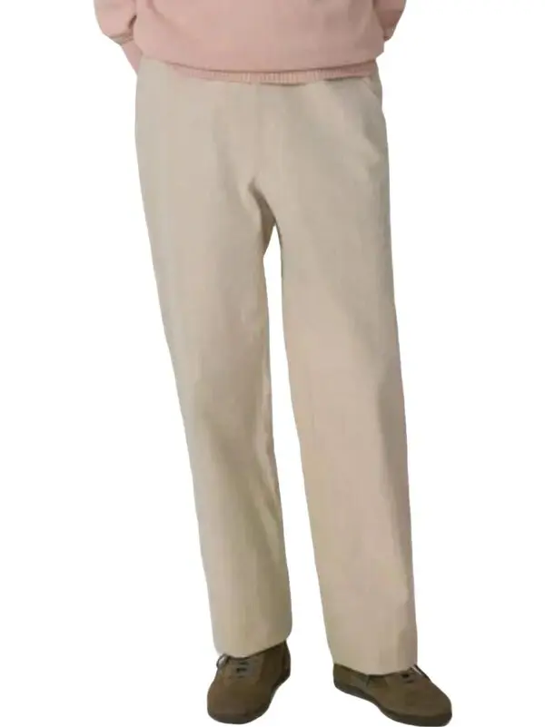 STOFFA Brushed-texture Trousers - Neutrals