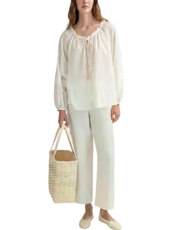 Posse Noelle High-waisted Wide-leg Trousers - Neutrals