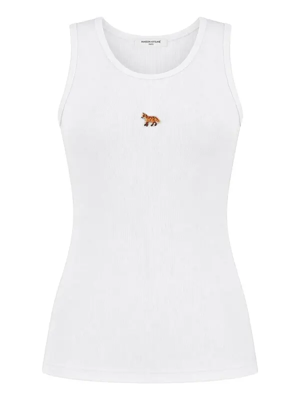 Maison Kitsuné Top With Applique - White