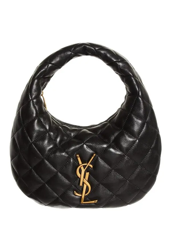 Saint Laurent Baby Icare Quilted Leather Hobo Bag - Black