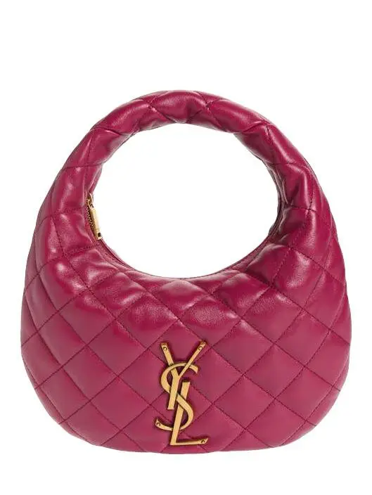 Saint Laurent Baby Icare Quilted Leather Hobo Bag - Deep Fuchsia
