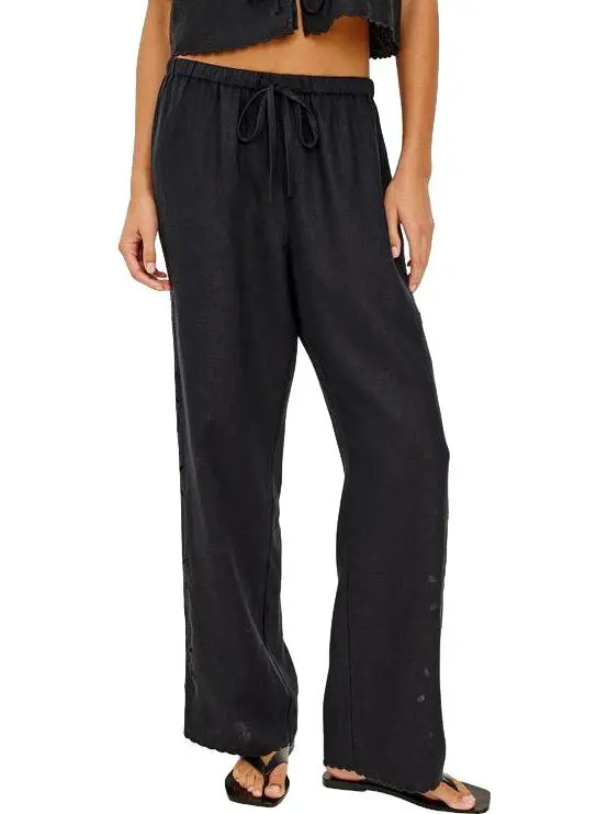 Rails Mirina Eyelet Linen Pants - Black