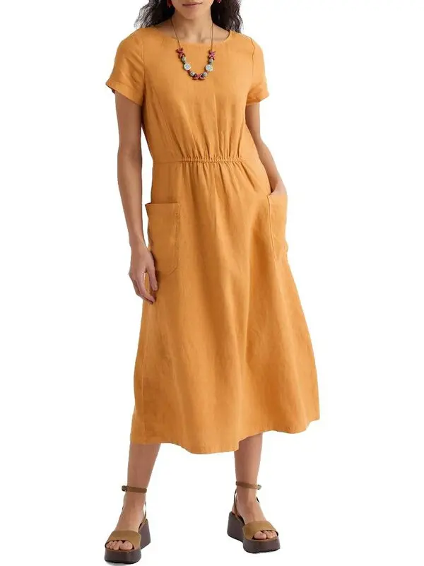 SEASALT CORNWALL Haneth Linen Midi Dress - Mango