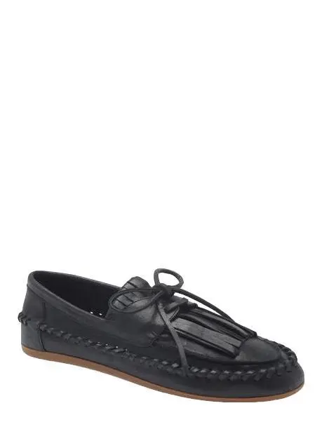 Steve Madden Samual Kiltie Loafer - Black Distressed