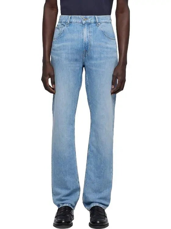 7 For All Mankind The Straight Cotton & Linen Jeans - Coastal
