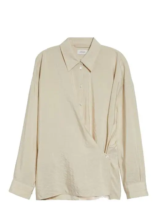LEMAIRE Twisted Silk Blend Shirt - Oat Milk
