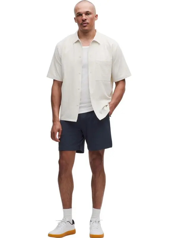 Lululemon Abc Textured Wovenair Pull-on Short 7 - True Navy