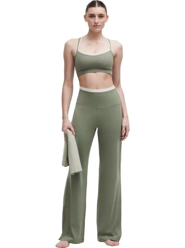 Lululemon Align™ Super-high-rise Side-slit Pant - Willow Leaf/light Ivory