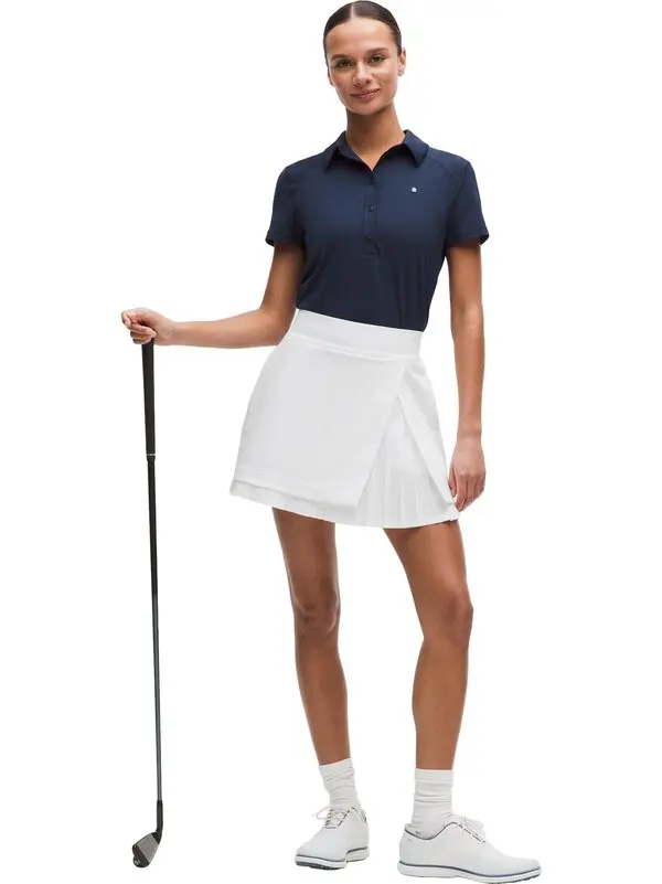 Lululemon Water-repellent Pleated High-rise Golf Skirt - White