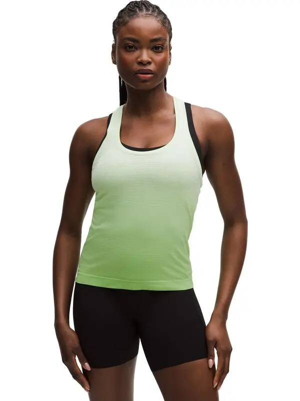 Lululemon Swiftly Tech Scoopneck Tank Top 2.0 Waist Length - Ombre Dye Matcha Multi