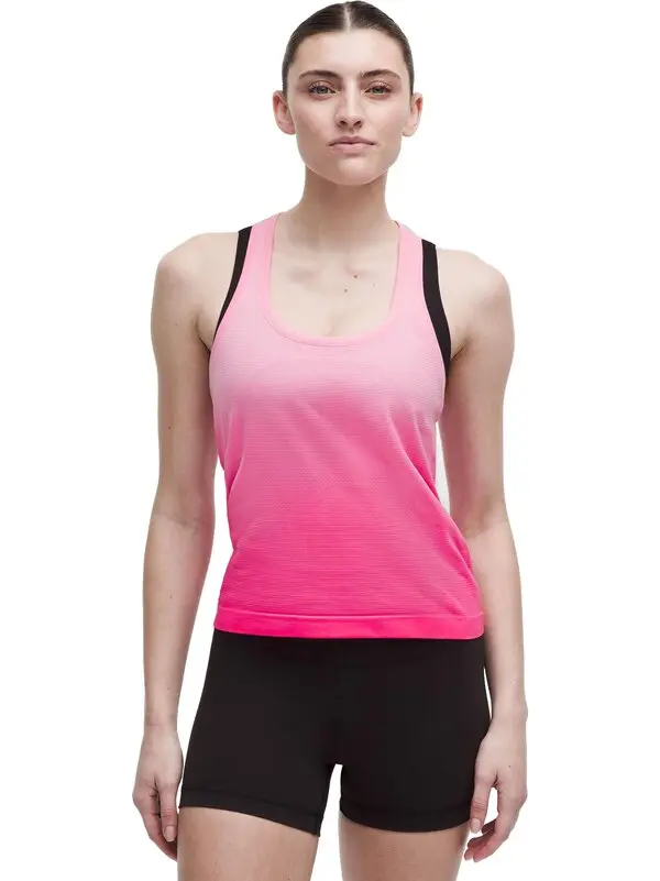 Lululemon Swiftly Tech Scoopneck Tank Top 2.0 Waist Length - Ombre Dye Strawberry Multi