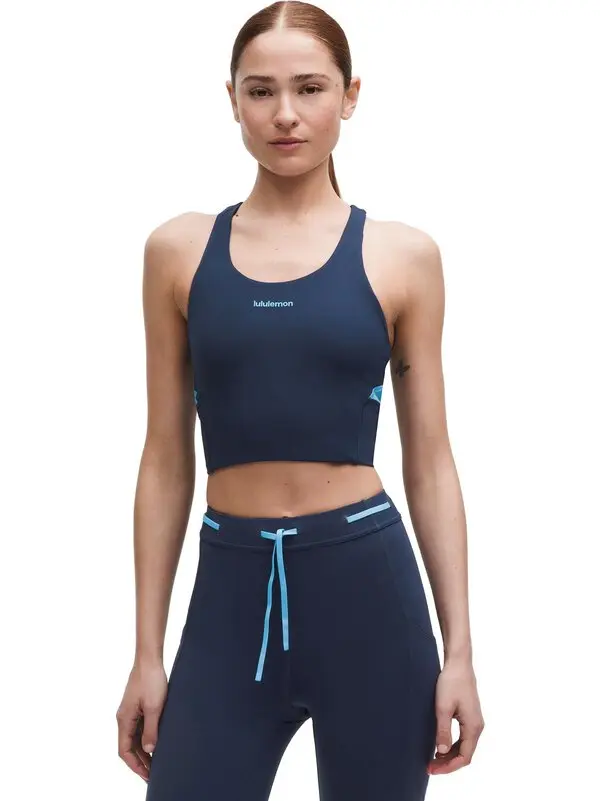 Lululemon Fast And Free Drop-in Pocket Tank Top - Club Blue/ocean Wave