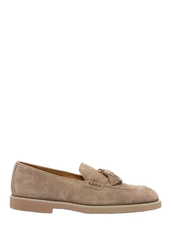 DOUCAL'S Tassel-detail Suede Loafers - Brown