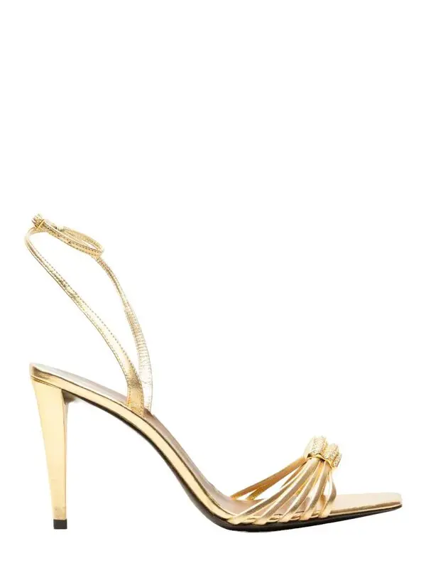 GIUSEPPE ZANOTTI Crystal-embellished Metallic Sandals - Gold