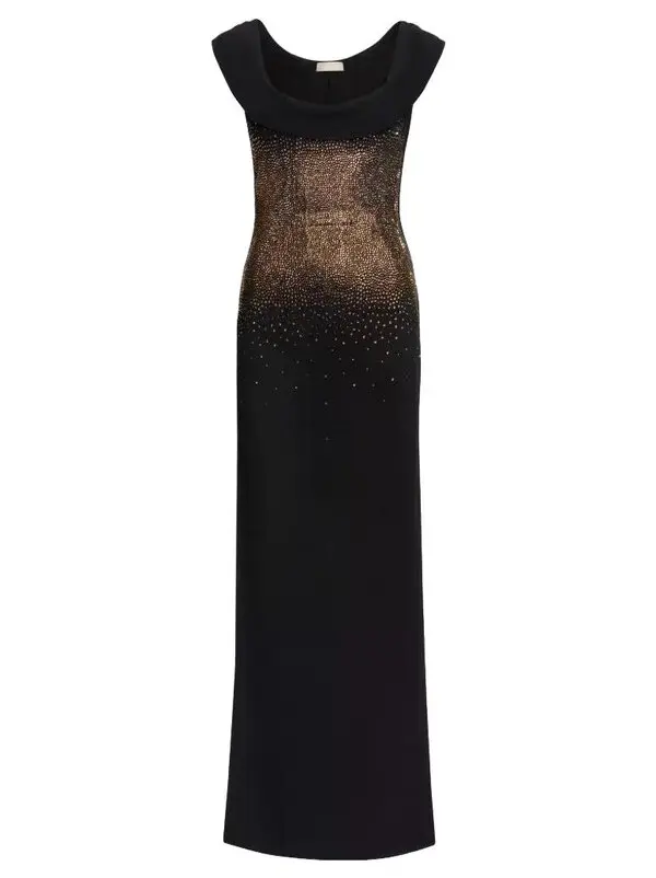 Elie Saab Crystal-embellished Maxi Dress - Black