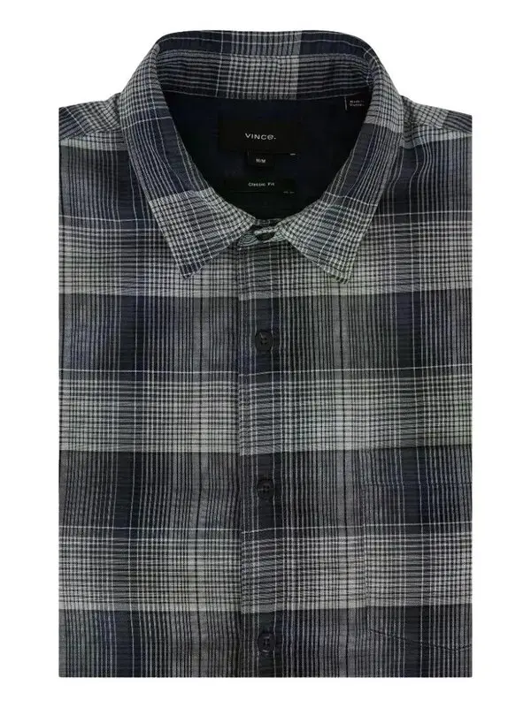 Vince Checked Long-sleeve Shirt - Blue
