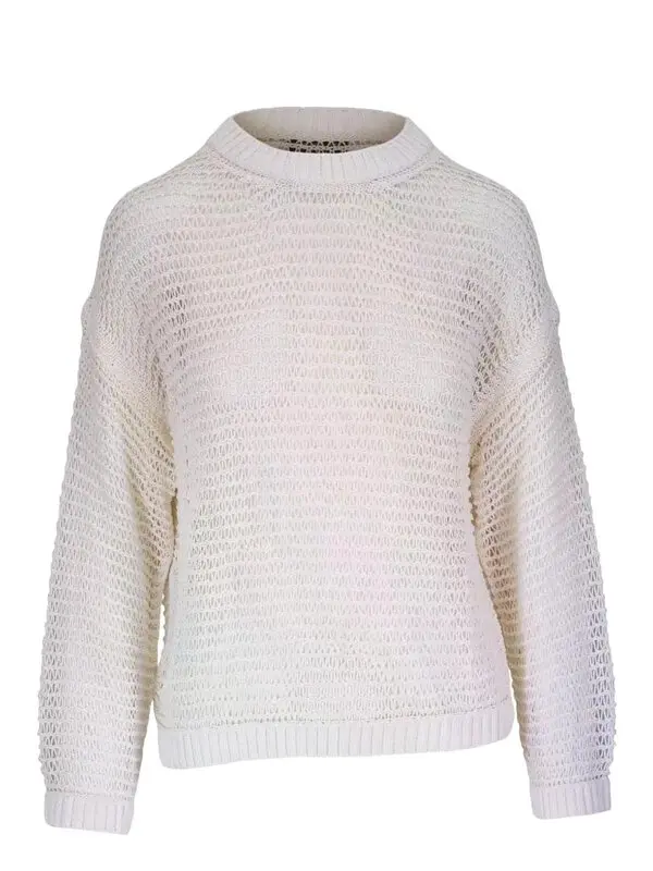 TWP Open-knit Pullover - White