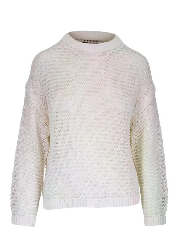 TWP Open-knit Pullover - White