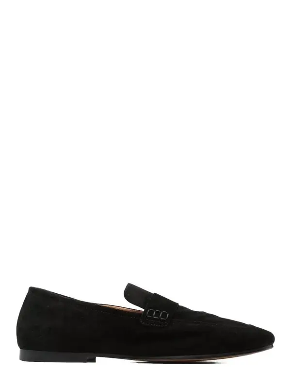 HENDERSON BARACCO Suede Penny Loafers - Black