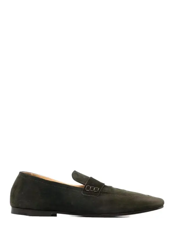HENDERSON BARACCO Suede Penny Loafers - Green