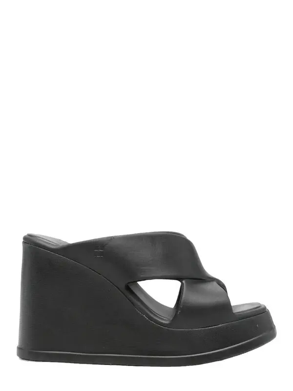 Melissa Crossover-strap Wedge Sandals - Black