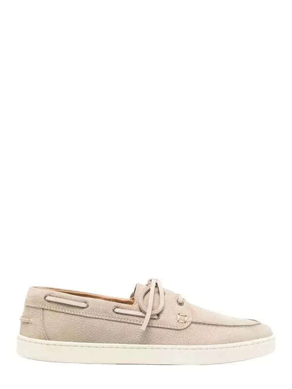 HENDERSON BARACCO Almond-toe Boat Shoes - Neutrals