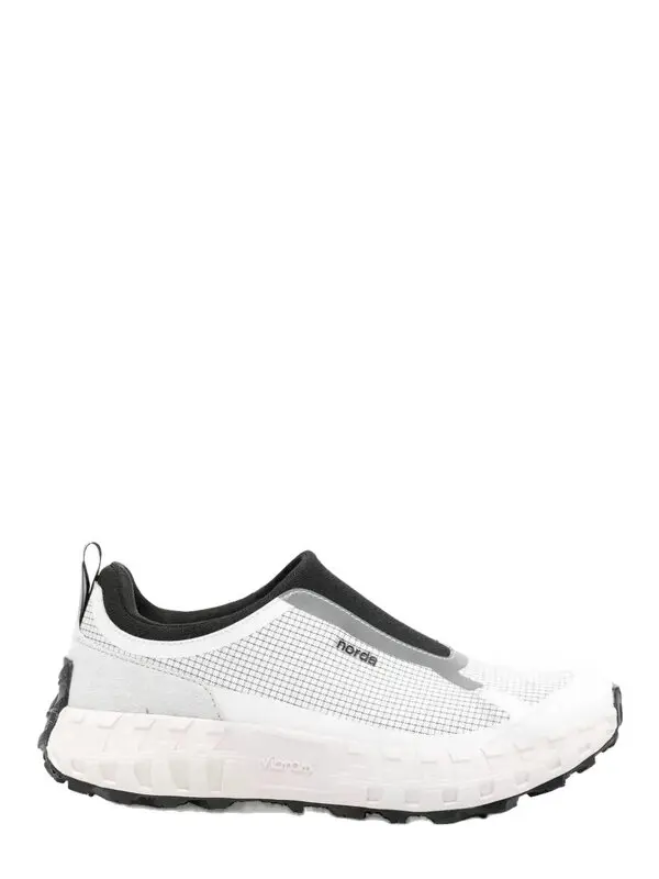 NORDA Mesh-panelled Slip-on Sneakers - White