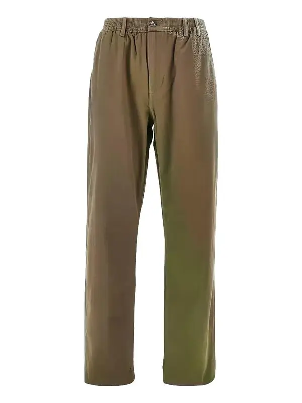 FORET Calm Seersucker-texture Trousers - Brown