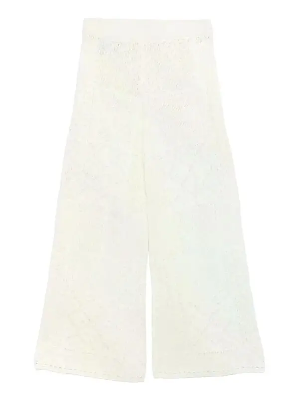 Ba&sh Patchwork Crochet-knit Trousers - Neutrals