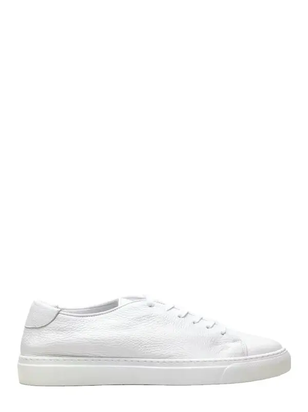 CHUCKIES Pebbled Leather Sneakers - White