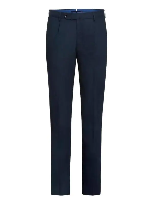 Incotex Pleat-detail Slim-cut Trousers - Blue