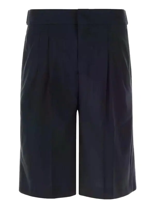 PT TORINO Pleated Bermuda Shorts - Blue