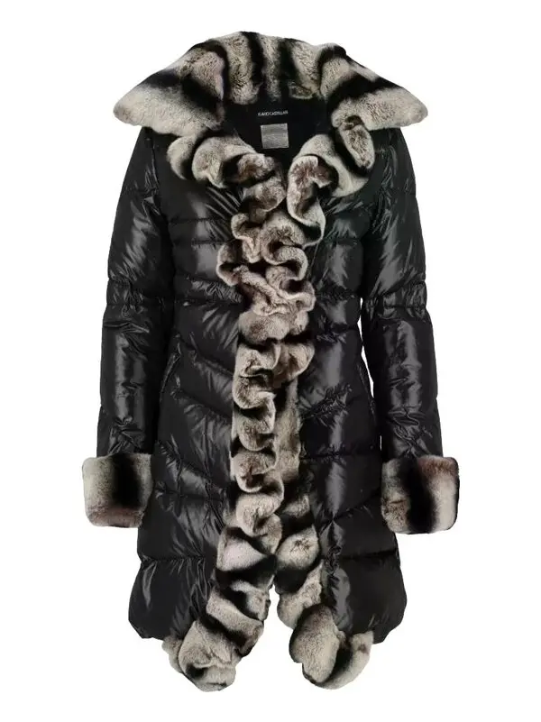 Flavio Castellani Fur-trim Padded Coat - Black