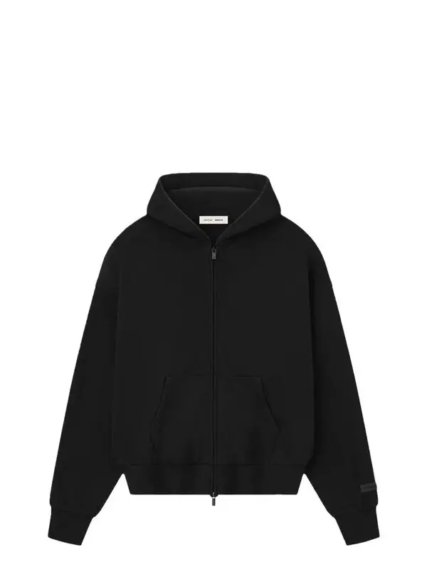 Fear Of God Classic Fit Zip Up Fleece Hoodie - Black