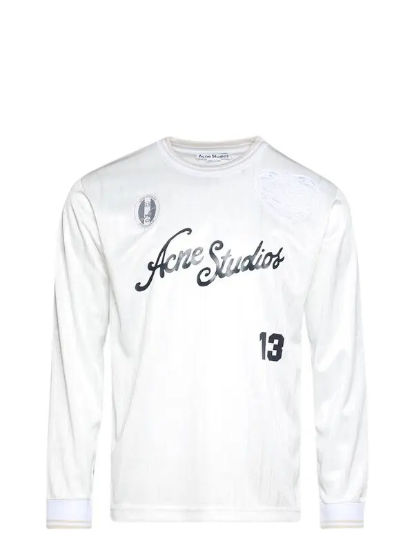 Acne Studios Logo Sports Long Sleeve Tee - White