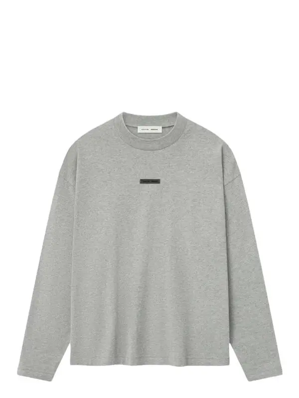 Fear Of God Classic Fit Long Sleeve Tee Concrete Heather - Grey