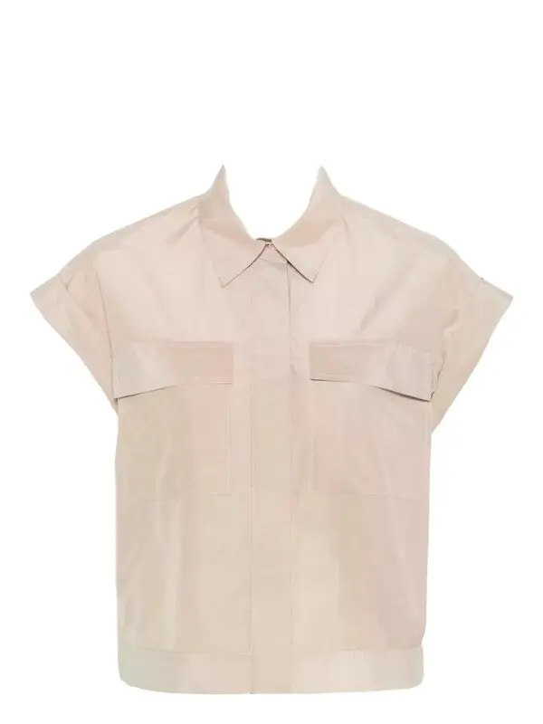 Peserico Cap-sleeve Shirt - Neutrals