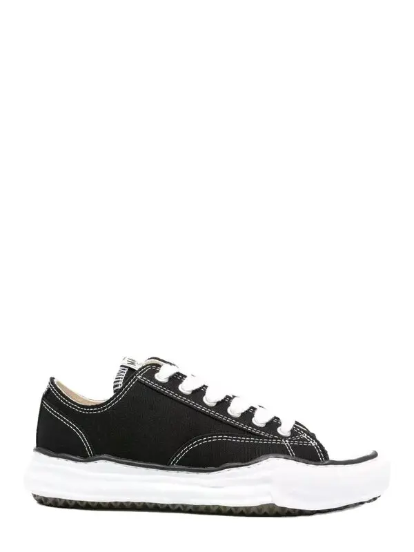 Mihara Yasuhiro Contrast-stitch Chunky-sole Sneakers - Black